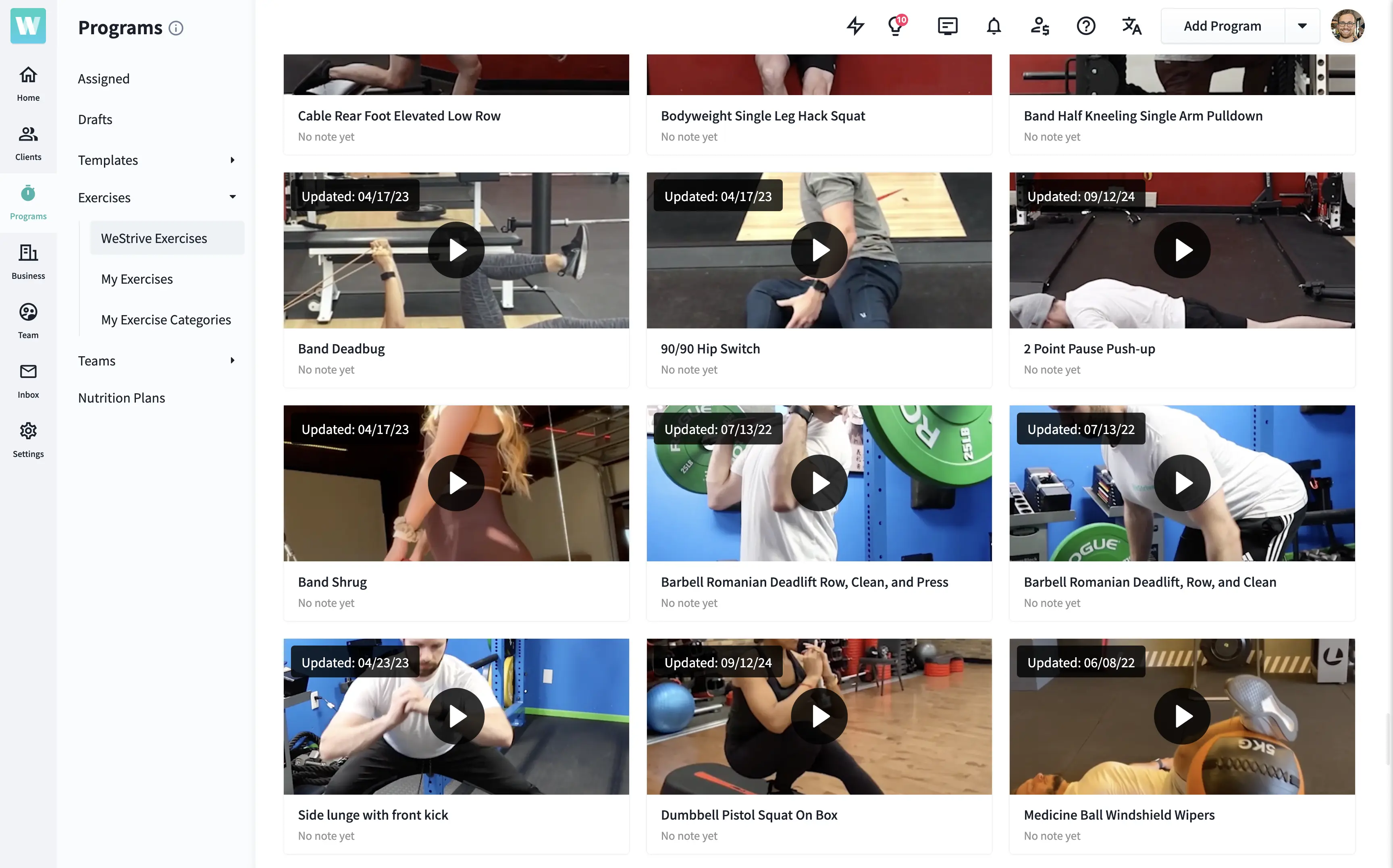 Strength coach software